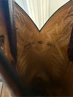 Lucchese | Shoes | Lucchese 95d Mens Brown Leather Cowboy Boots | Poshmark